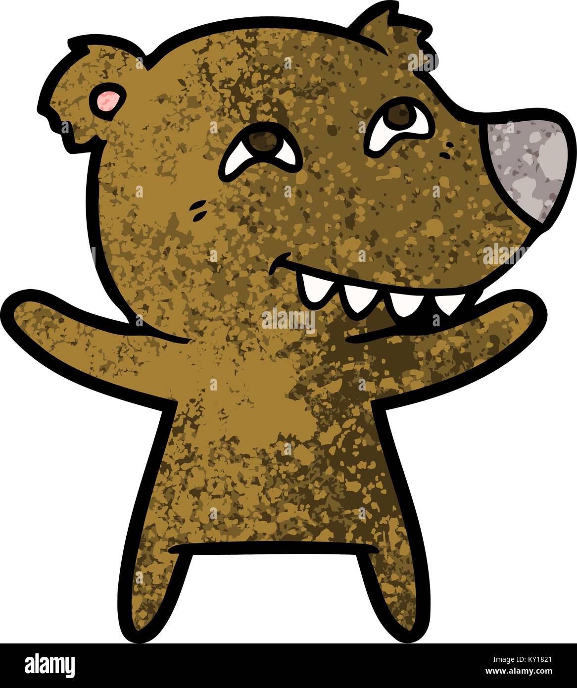 cartoon bear showing teeth Stock Vector Image & Art - Alamy