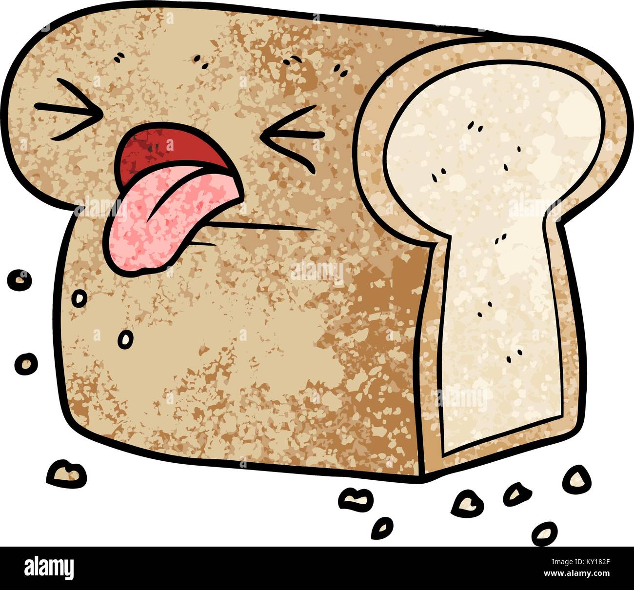 cartoon disgusted loaf of bread Stock Vector Image & Art - Alamy