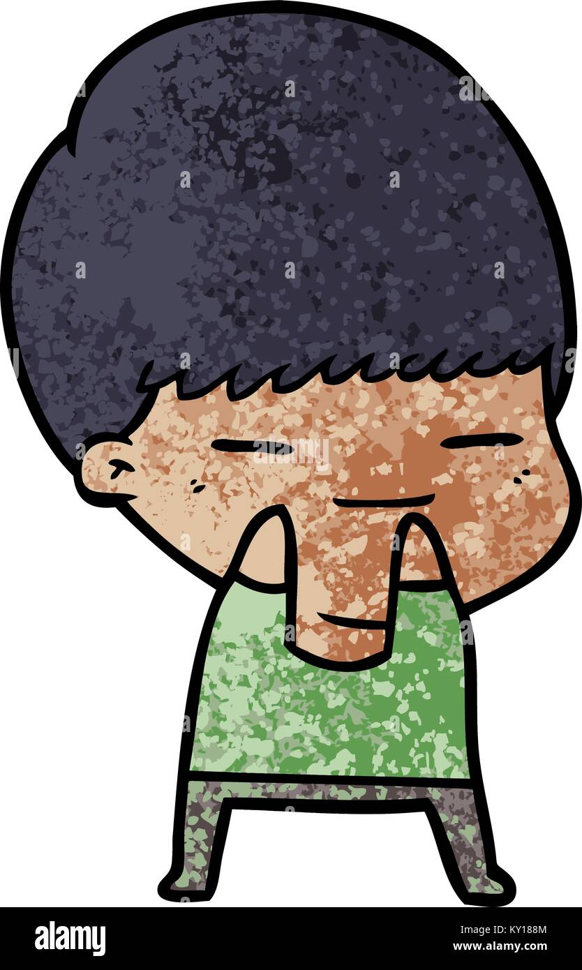 cartoon smug boy Stock Vector Image & Art - Alamy