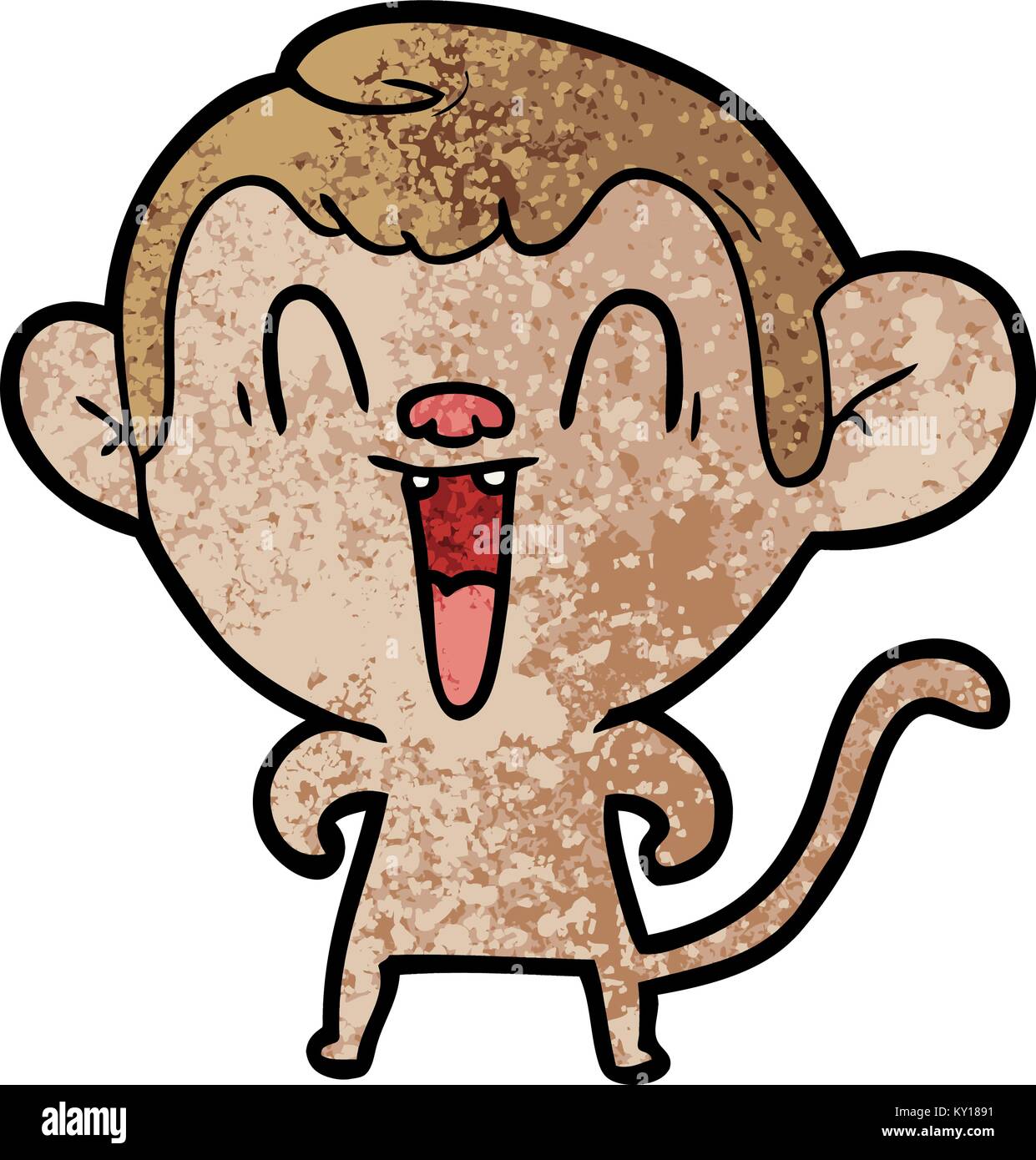 cartoon laughing monkey Stock Vector Image & Art - Alamy