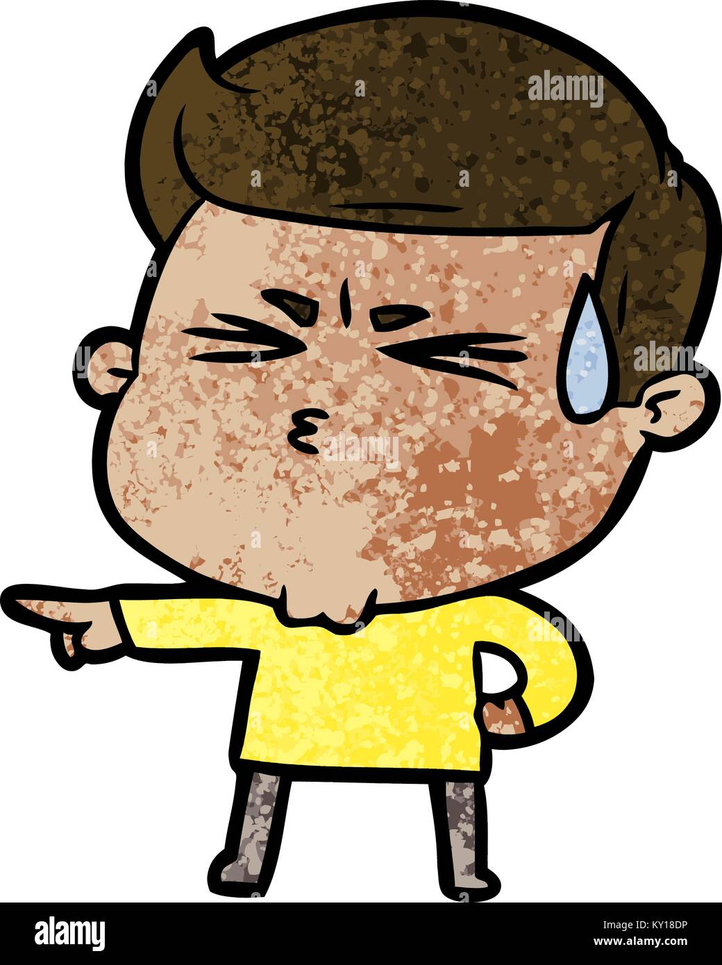 cartoon man sweating Stock Vector Image & Art - Alamy