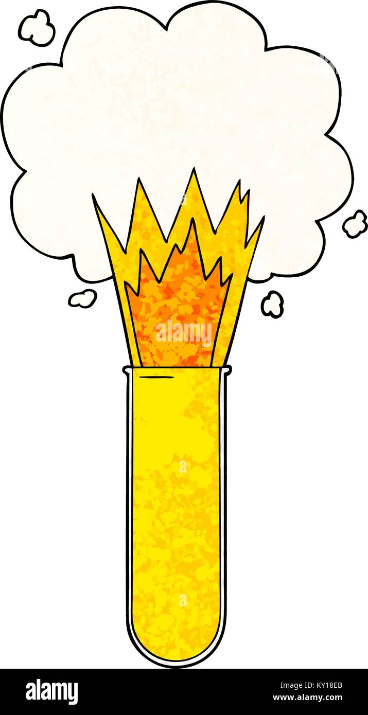 cartoon exploding chemicals in test tube Stock Vector Image & Art - Alamy