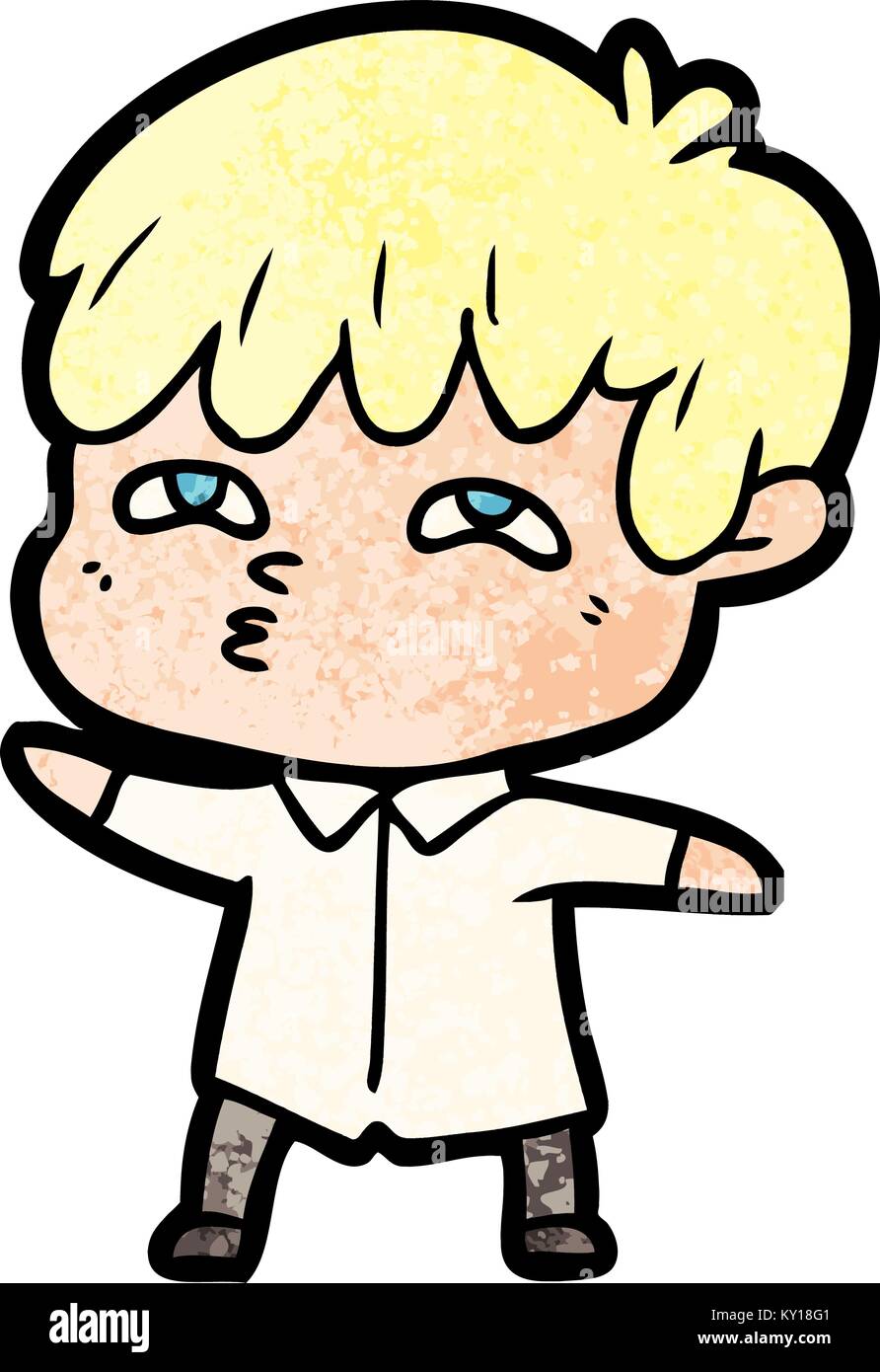 cartoon curious man Stock Vector Image & Art - Alamy