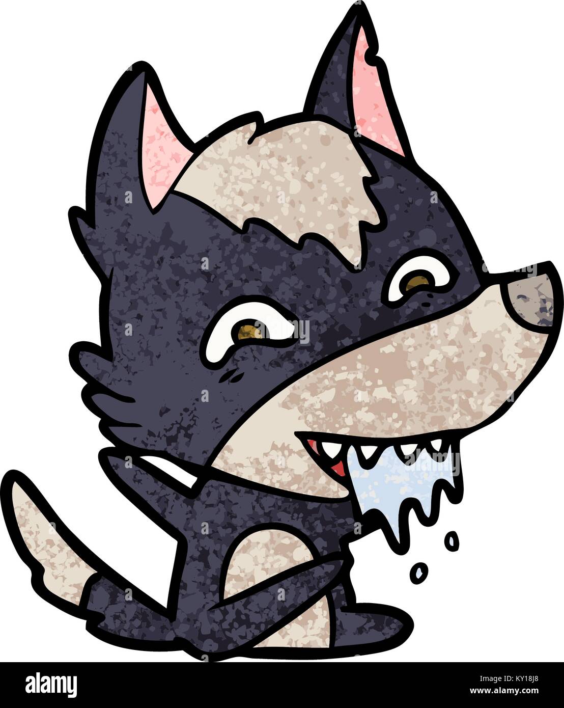 cartoon hungry wolf Stock Vector Image & Art - Alamy