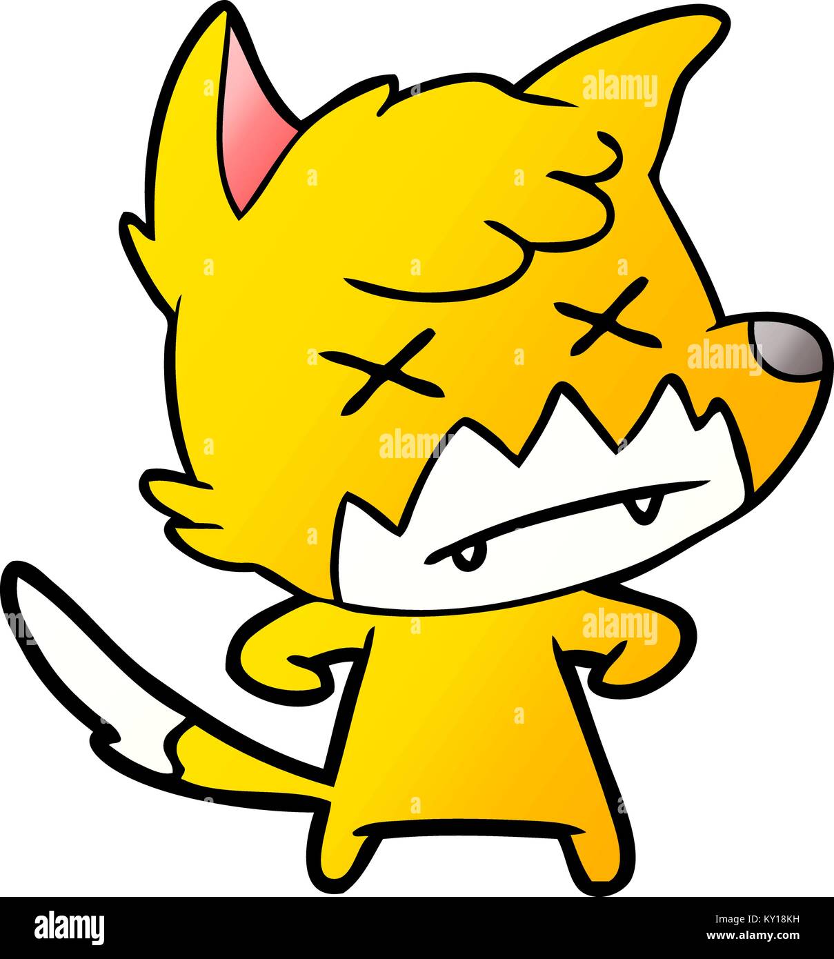 dead fox cartoon character Stock Vector Image & Art - Alamy