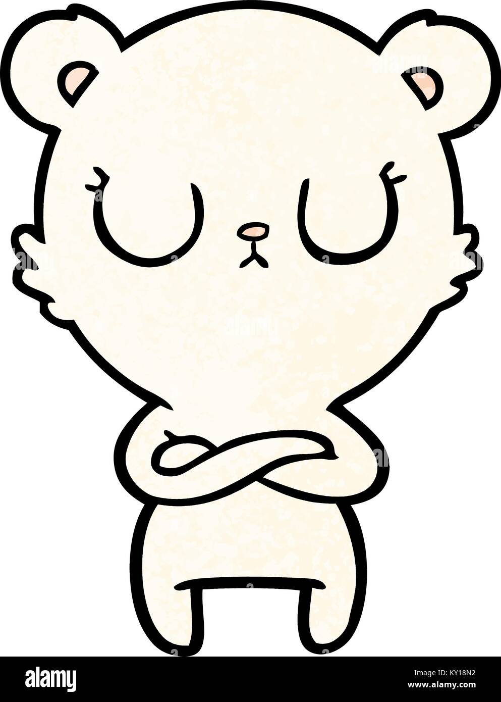 peaceful cartoon polar bear Stock Vector Image & Art - Alamy