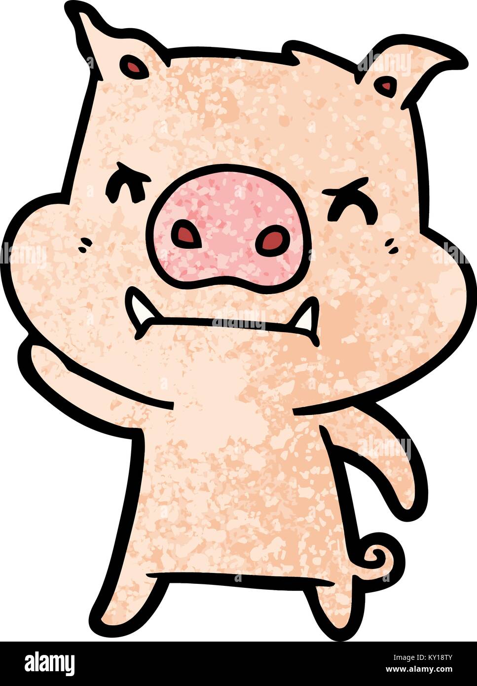 angry cartoon pig Stock Vector Image & Art - Alamy