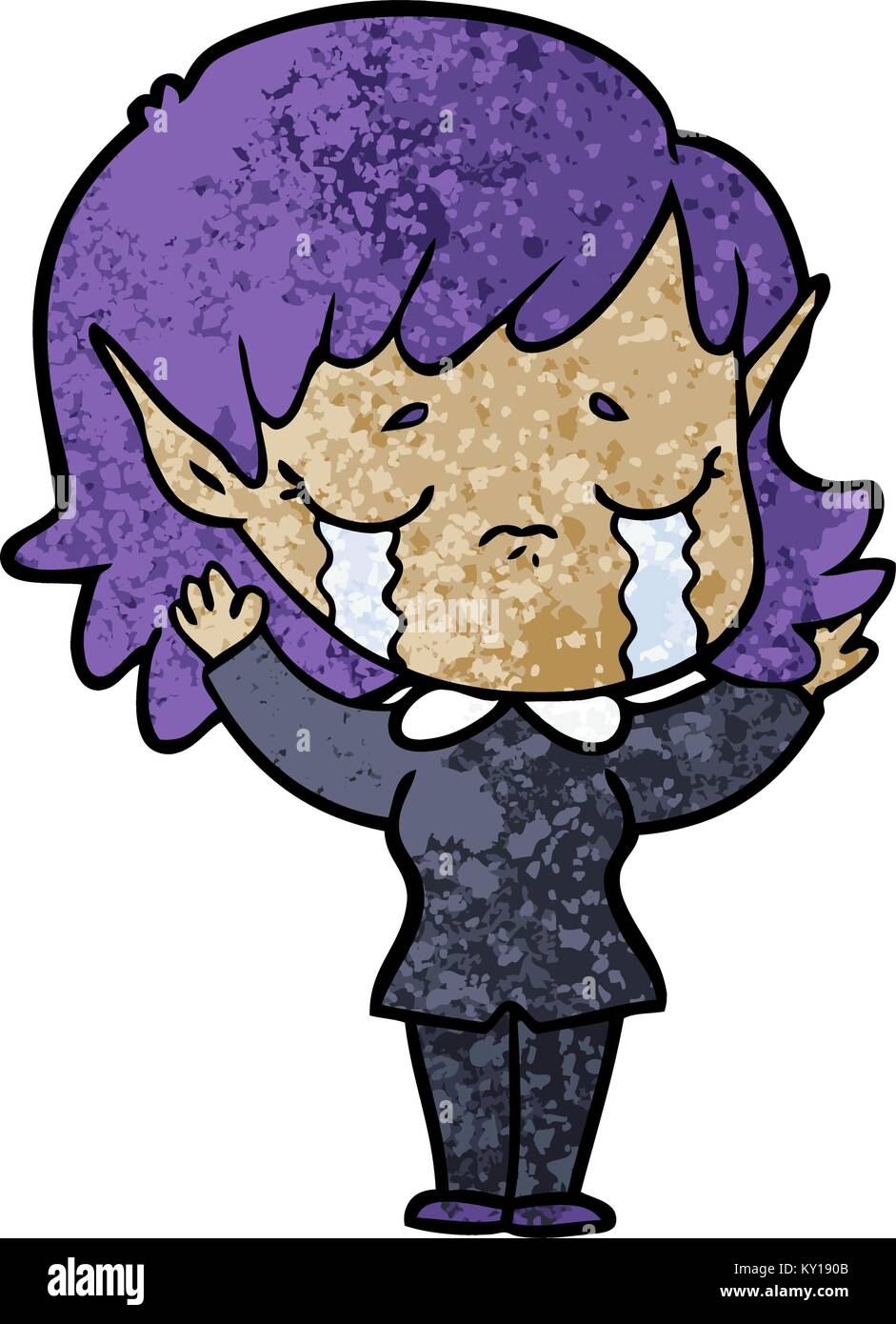 cartoon crying elf girl Stock Vector Image & Art - Alamy