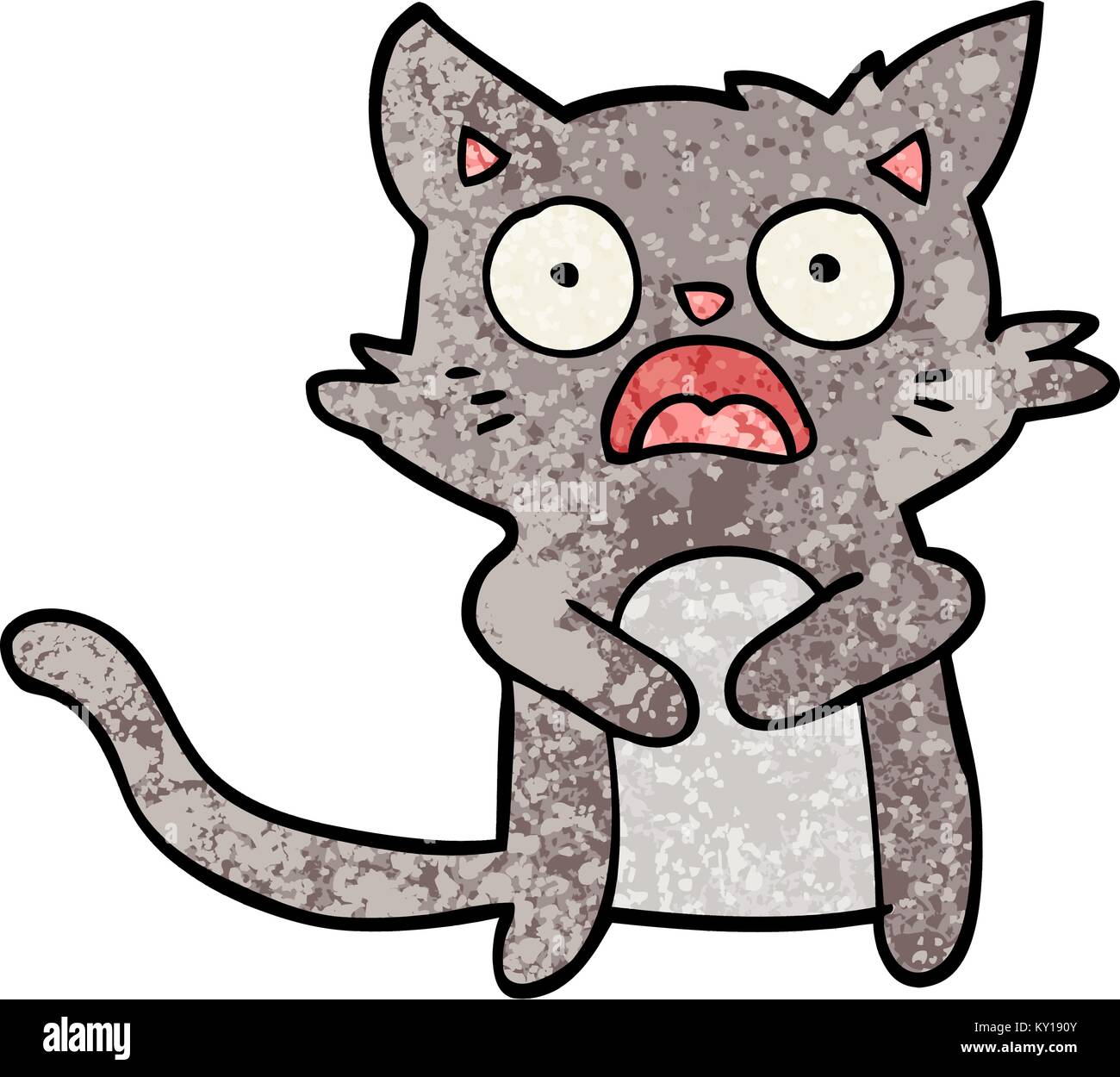 cartoon horrified cat Stock Vector Image & Art - Alamy