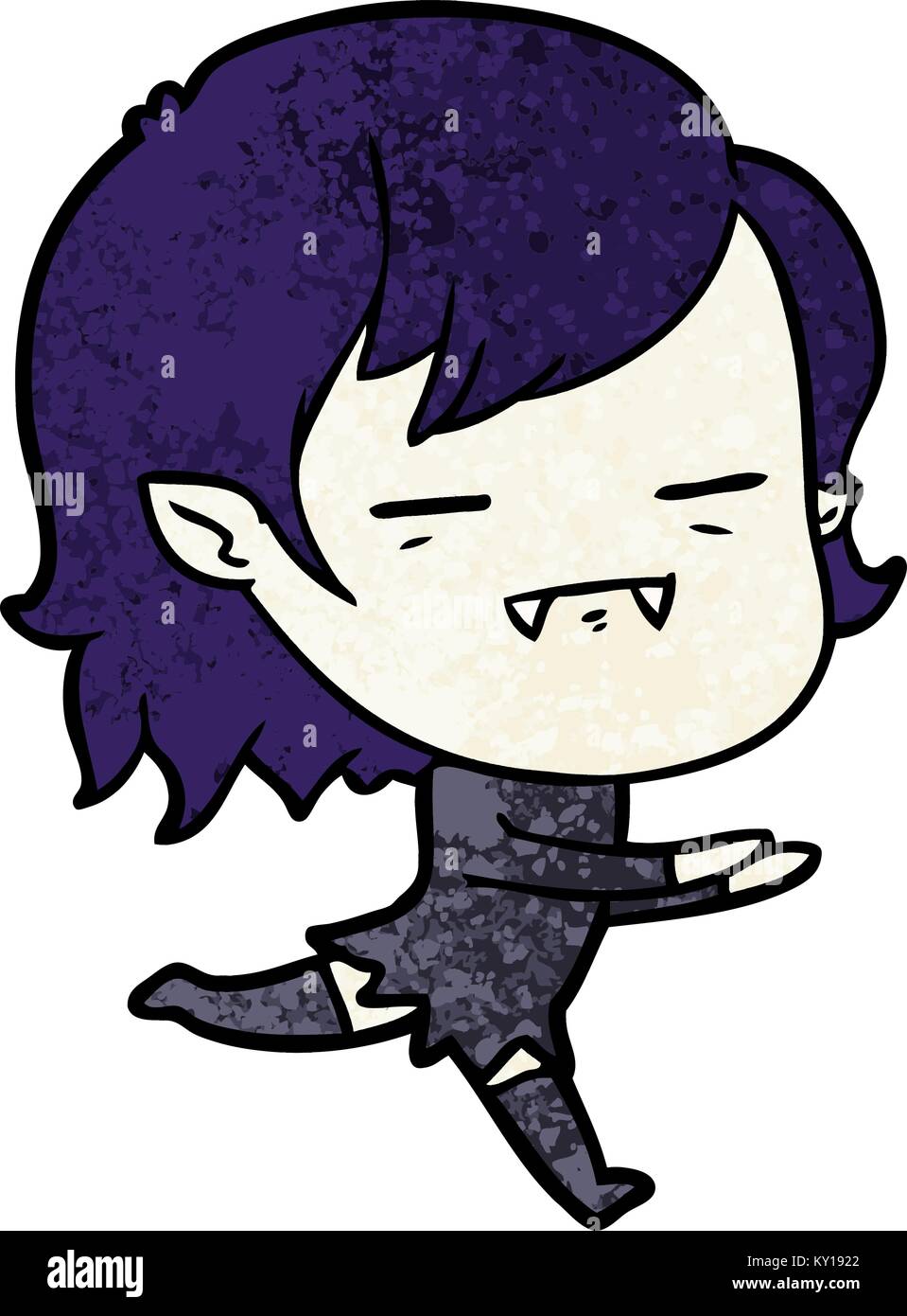cartoon undead vampire girl running Stock Vector Image & Art - Alamy
