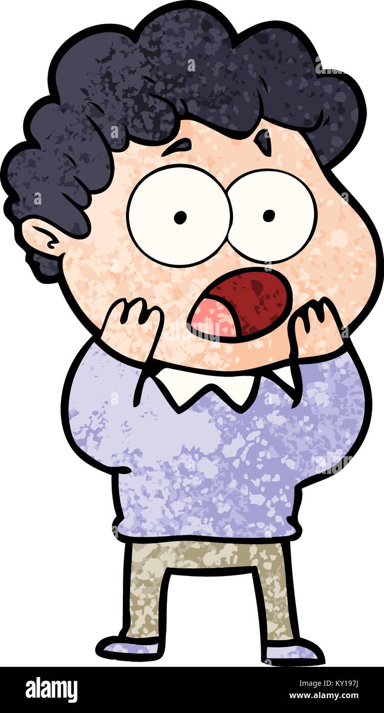 cartoon man gasping in surprise Stock Vector Image & Art - Alamy