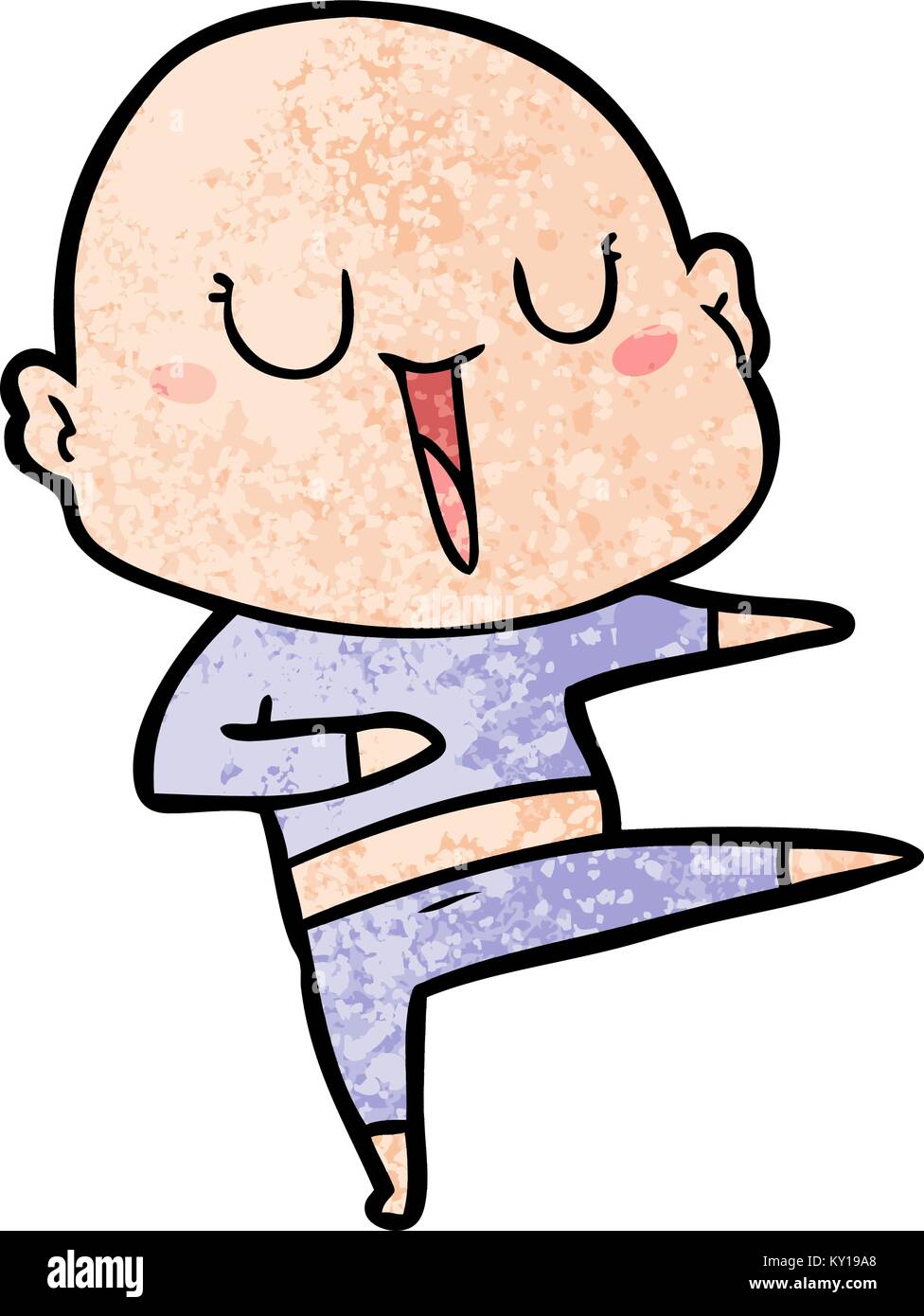 happy cartoon bald man Stock Vector Image & Art - Alamy