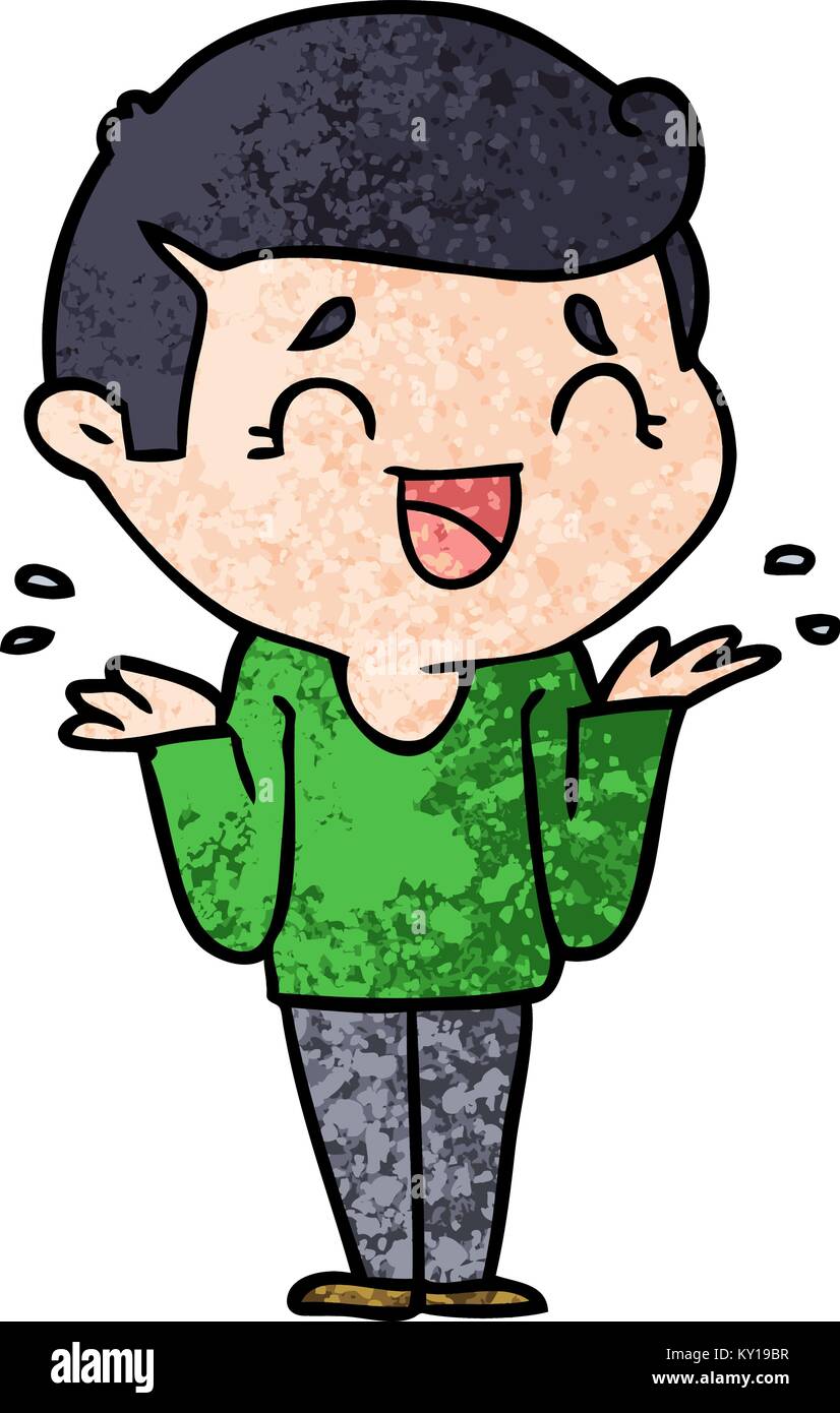 cartoon laughing confused man Stock Vector Image & Art - Alamy