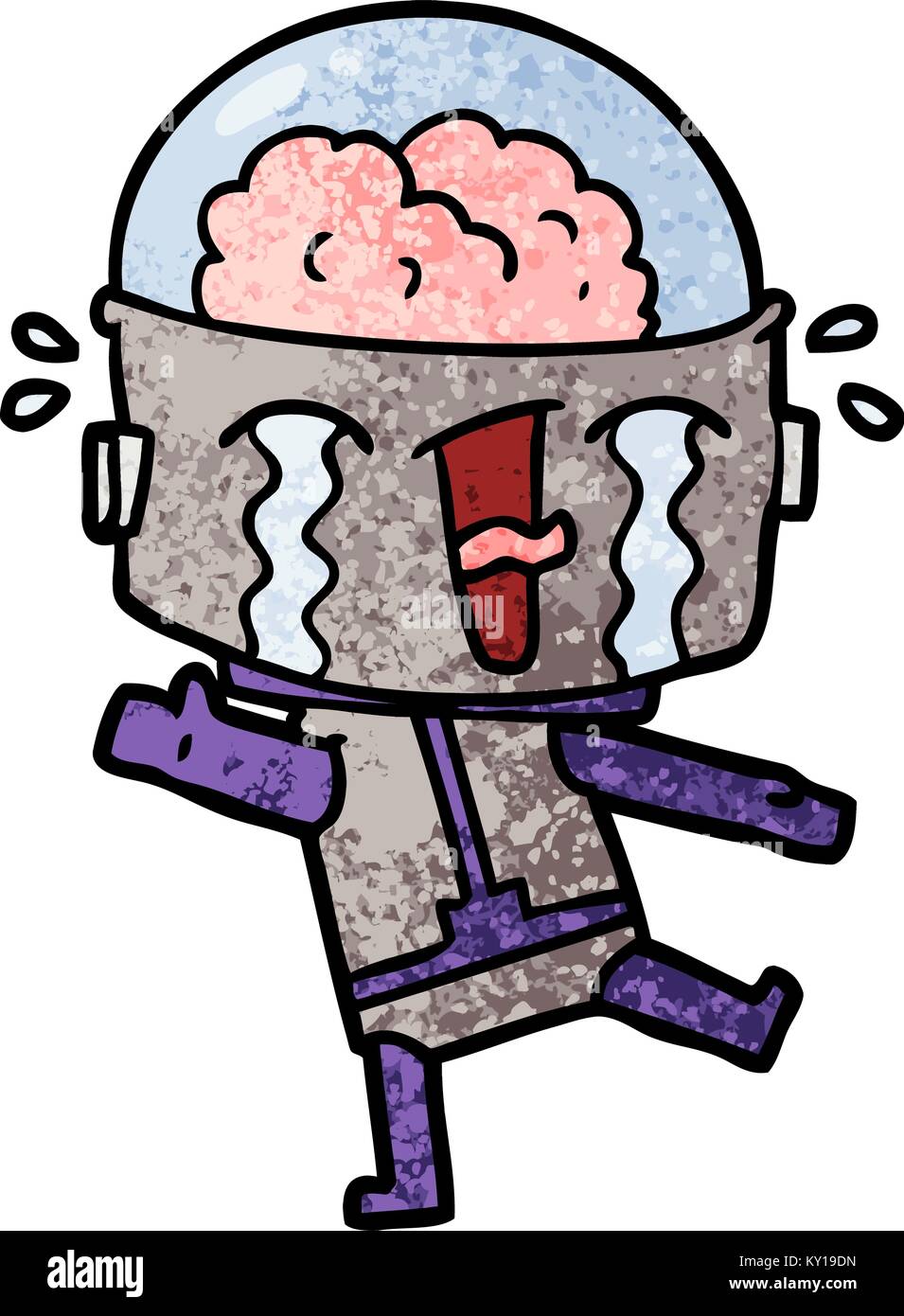 cartoon crying robot Stock Vector Image & Art - Alamy