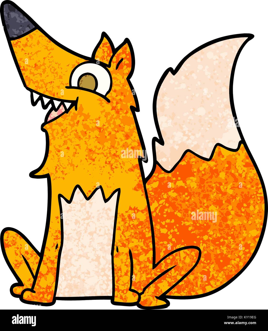cartoon happy fox Stock Vector Image & Art - Alamy
