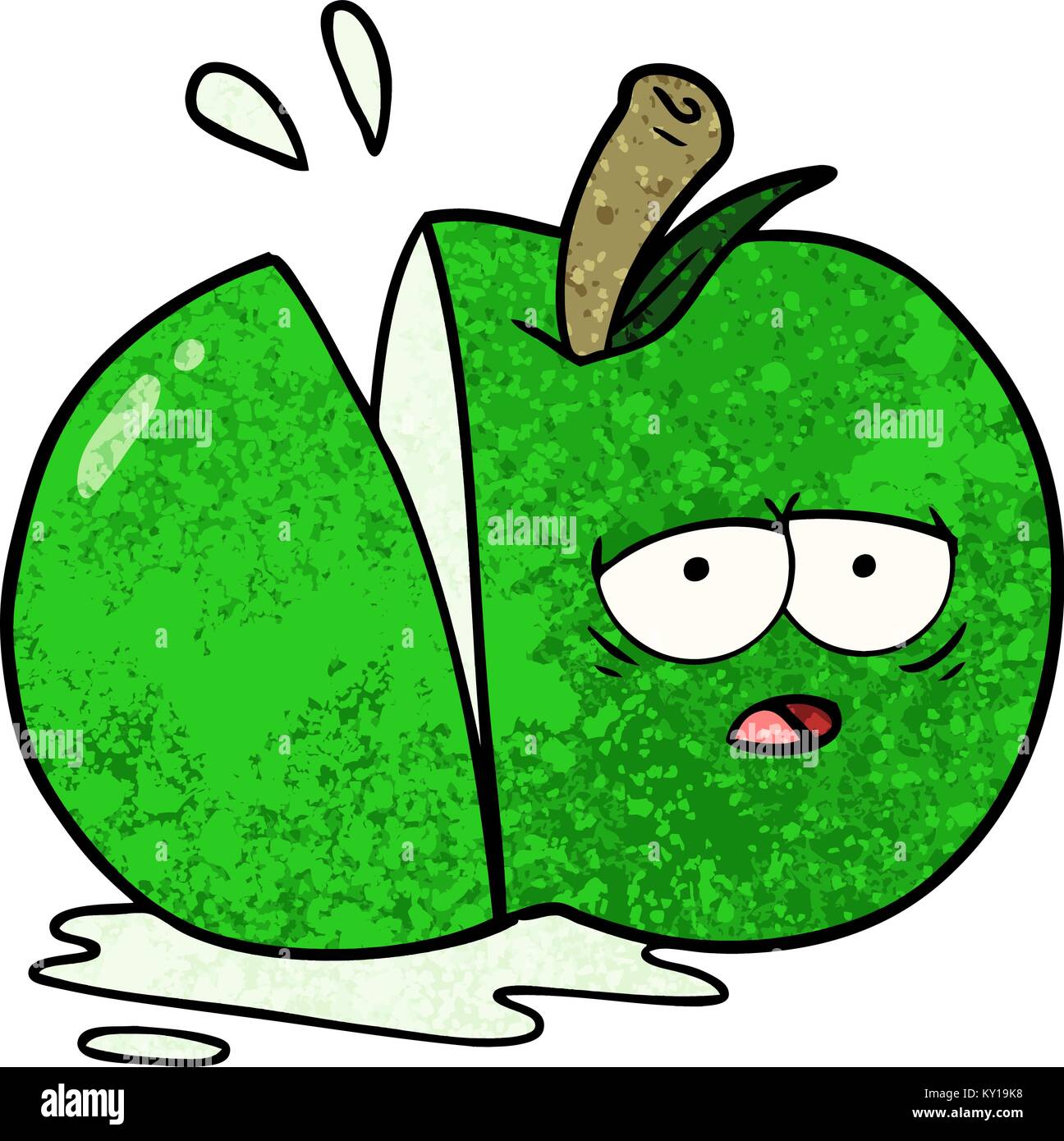 cartoon sliced apple Stock Vector Image & Art - Alamy