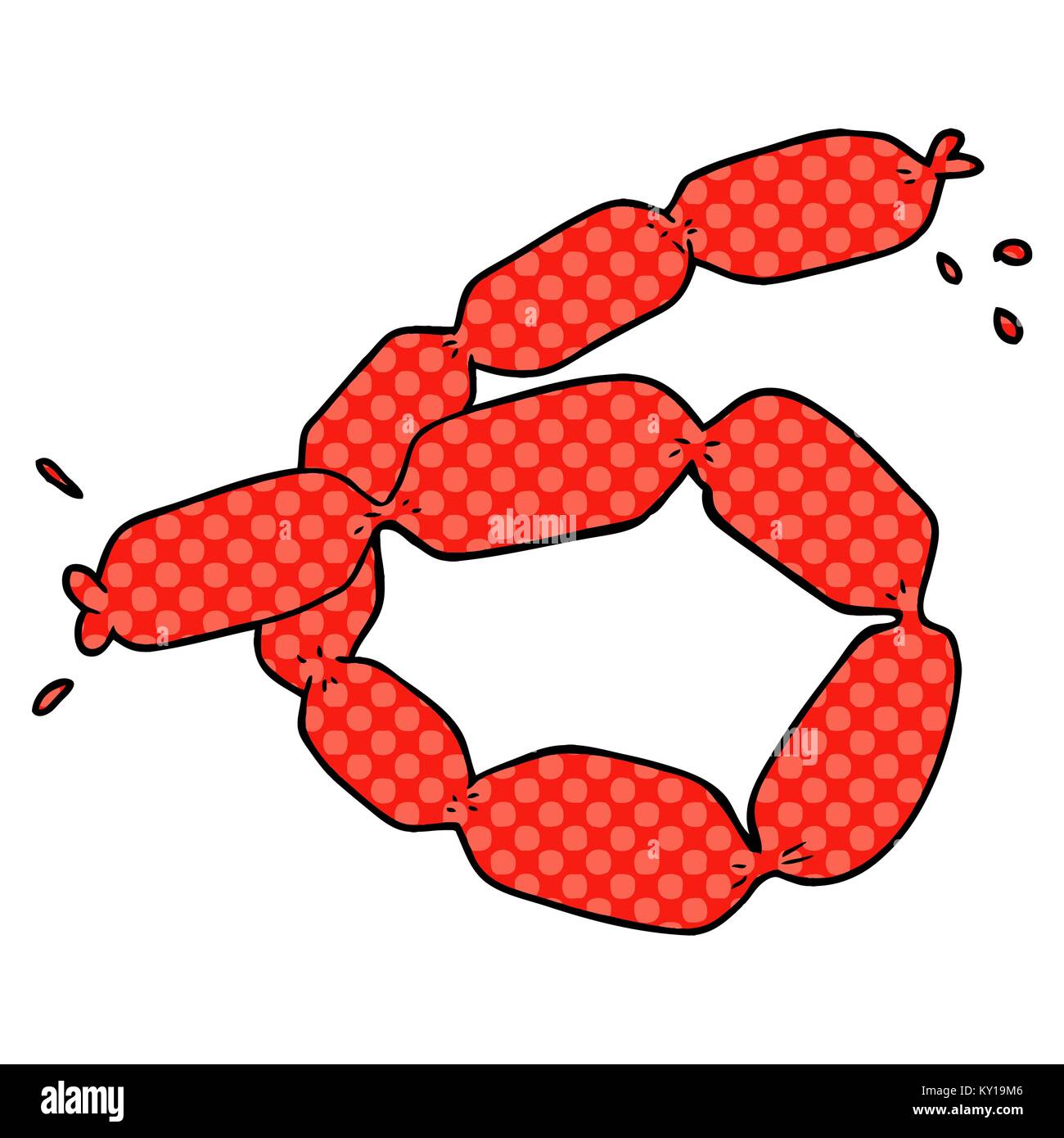 Cartoon string sausages Stock Vector Images - Alamy