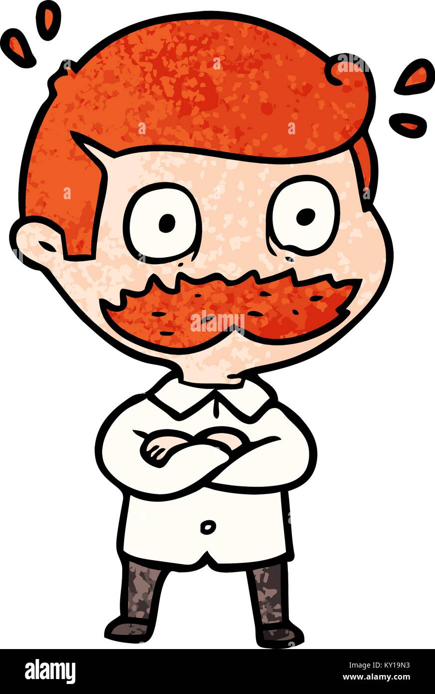 cartoon man with mustache shocked Stock Vector Image & Art - Alamy