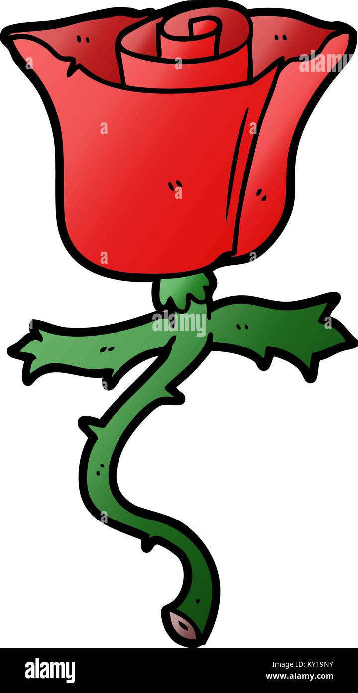 cartoon rose with thorns Stock Vector Image & Art - Alamy