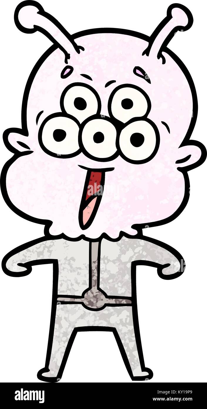 happy cartoon alien Stock Vector Image & Art - Alamy