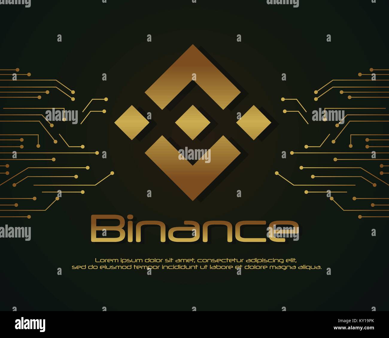 Backgroun blockchain binance design collection Stock Vector Image & Art ...