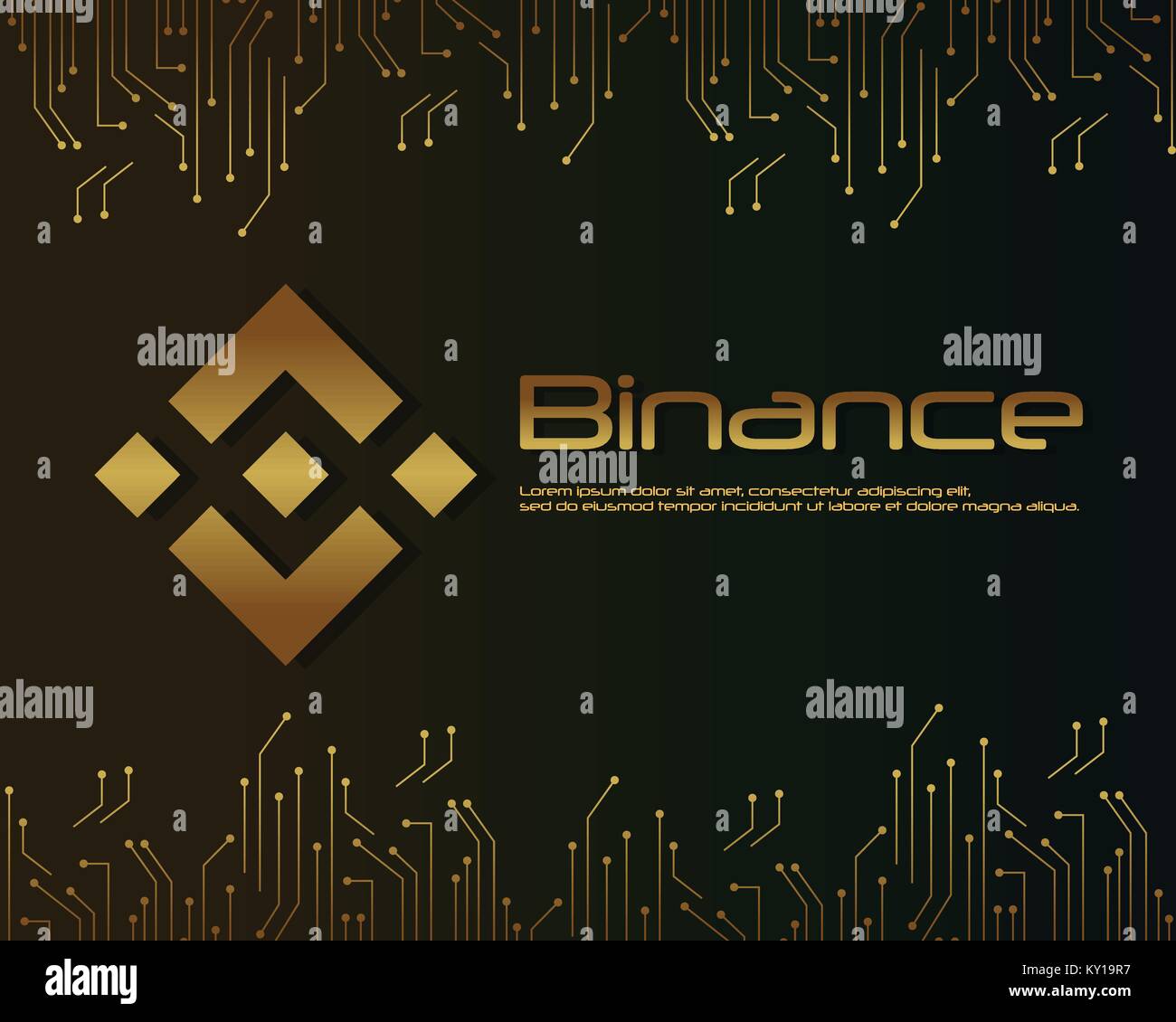 Backgroun blockchain binance design collection Stock Vector Image & Art ...