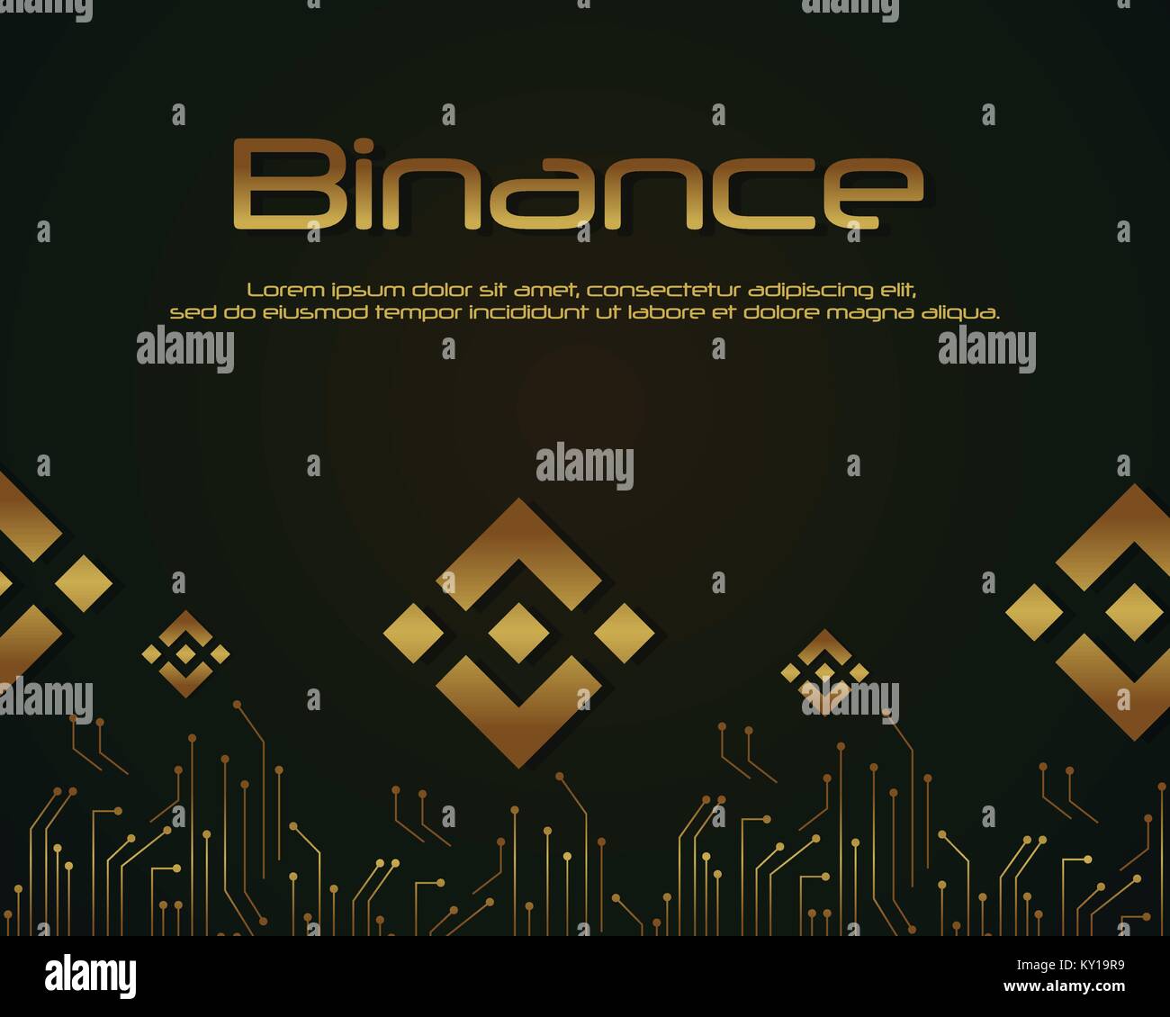 Backgroun blockchain binance design collection Stock Vector Image & Art ...