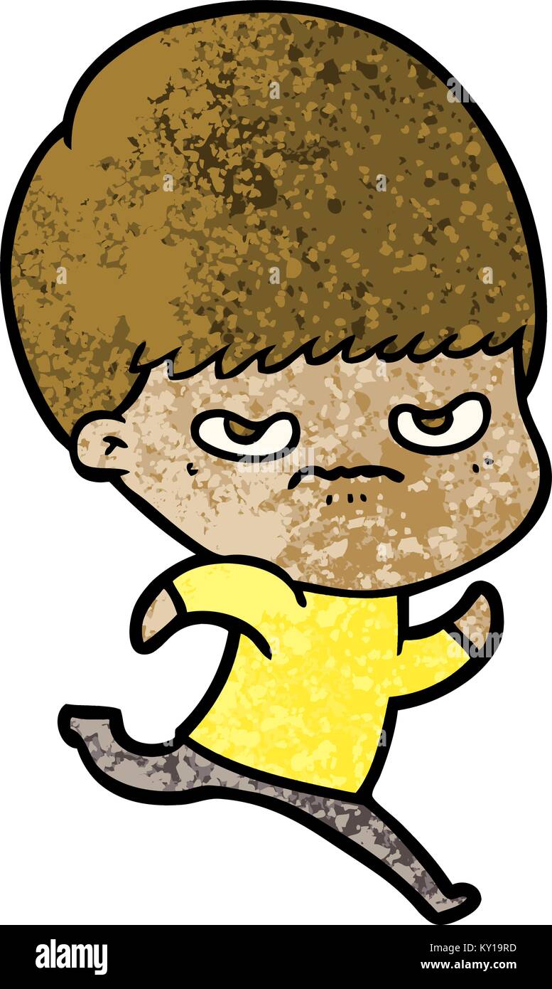 cartoon angry boy Stock Vector Image & Art - Alamy