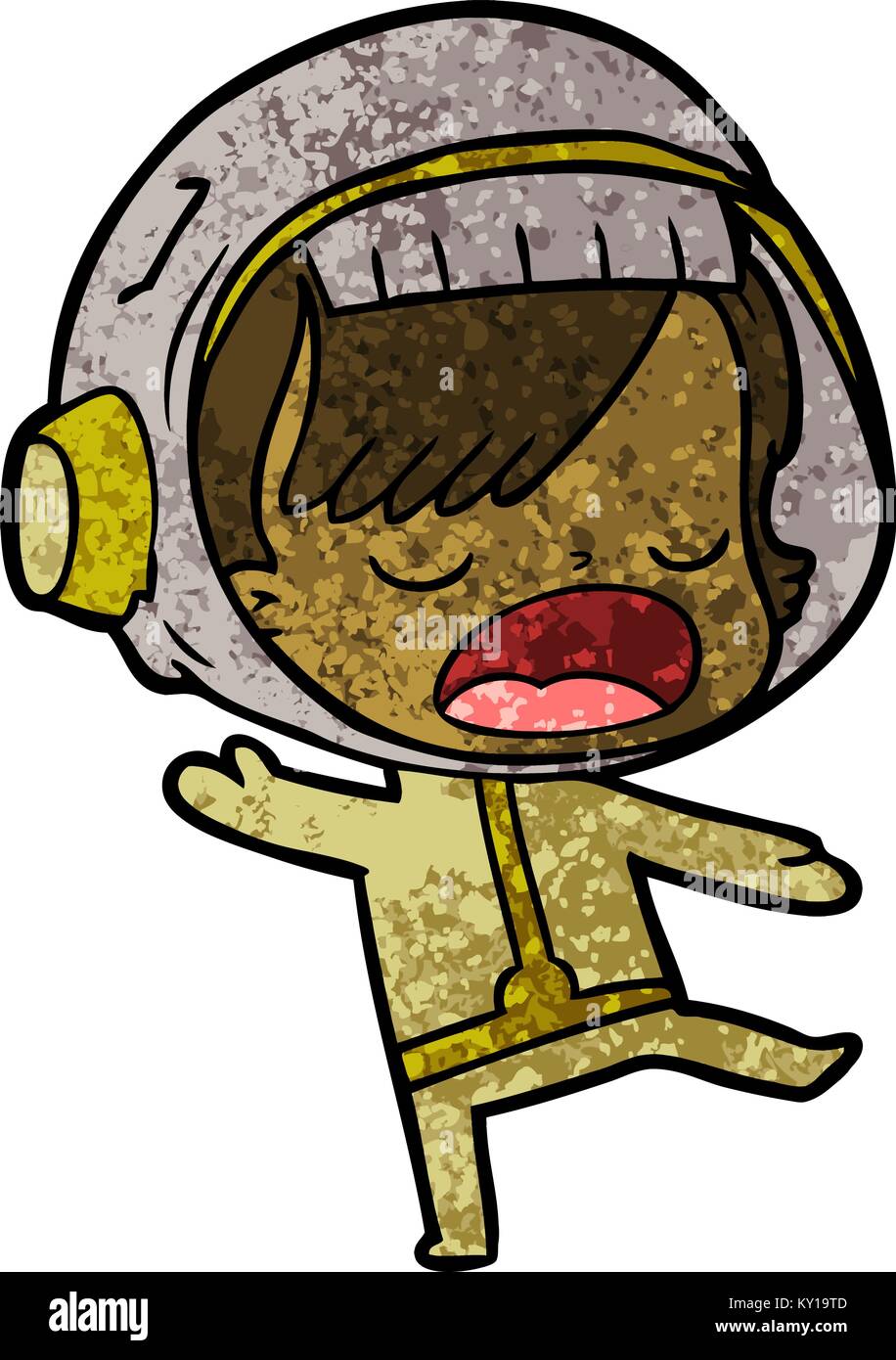 cartoon talking astronaut woman Stock Vector Image & Art - Alamy