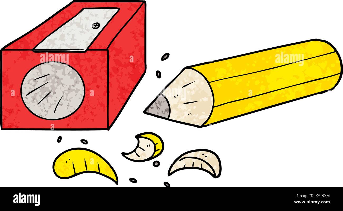 cartoon pencil and sharpener Stock Vector Image & Art - Alamy