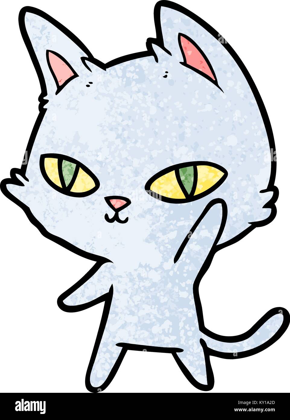 cartoon cat waving Stock Vector Image & Art - Alamy