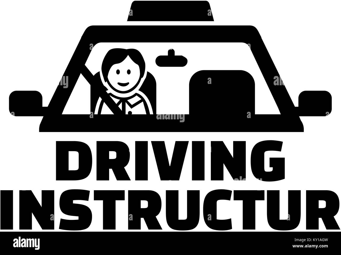 Driving Instructor Black and White Stock Photos & Images - Alamy