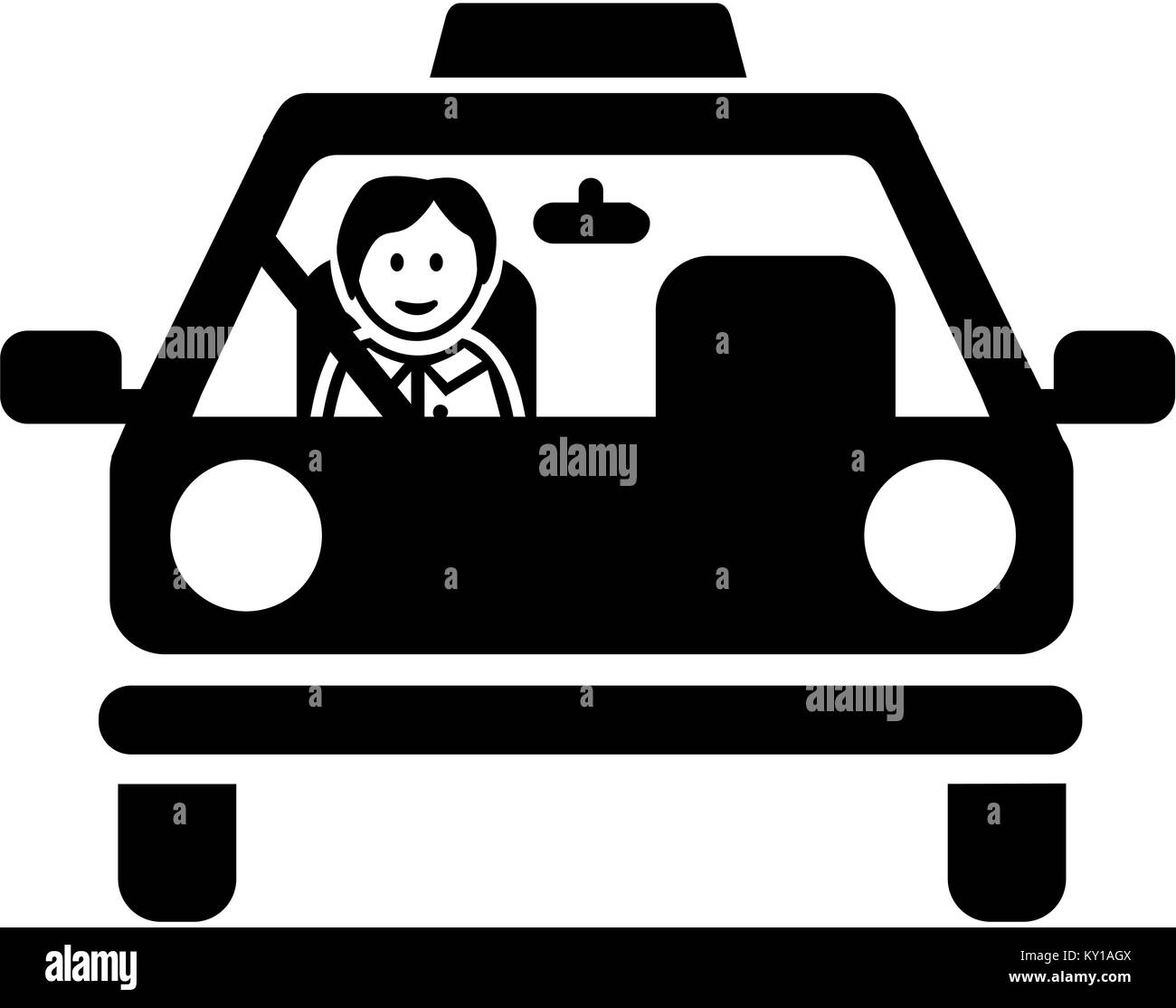 Learner driver instructor car Black and White Stock Photos & Images - Alamy