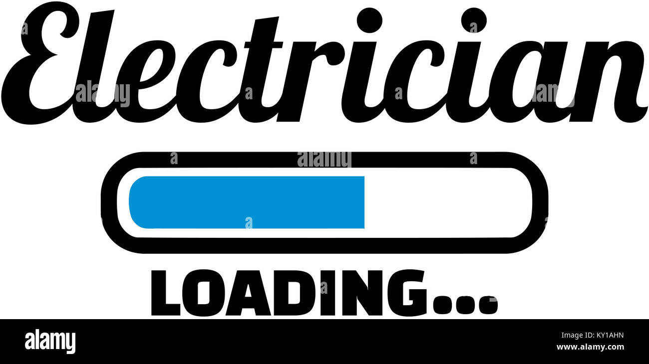 Electrician with loading bar Stock Photo - Alamy