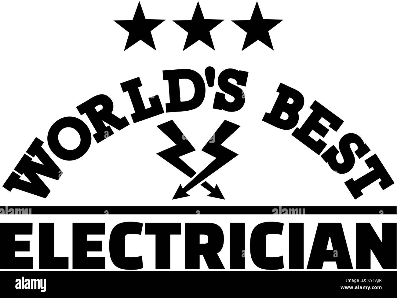 World's best Electrician with stars Stock Photo - Alamy