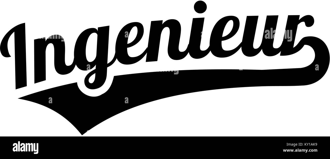 Engineer german word retro style Stock Photo - Alamy