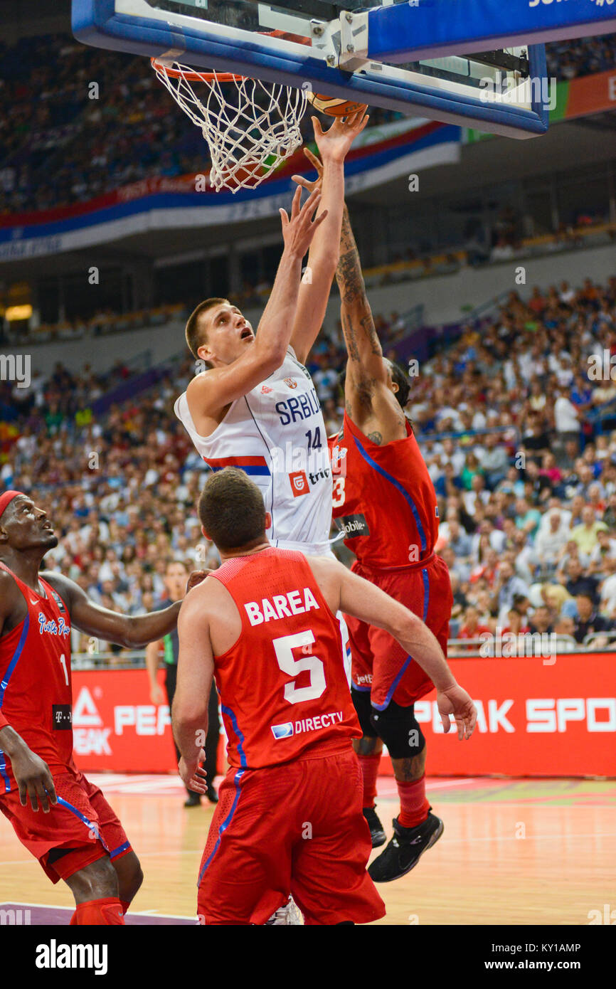 Nikola Jokic. Serbia Basketball National Team. FIBA OQT Tournament ...