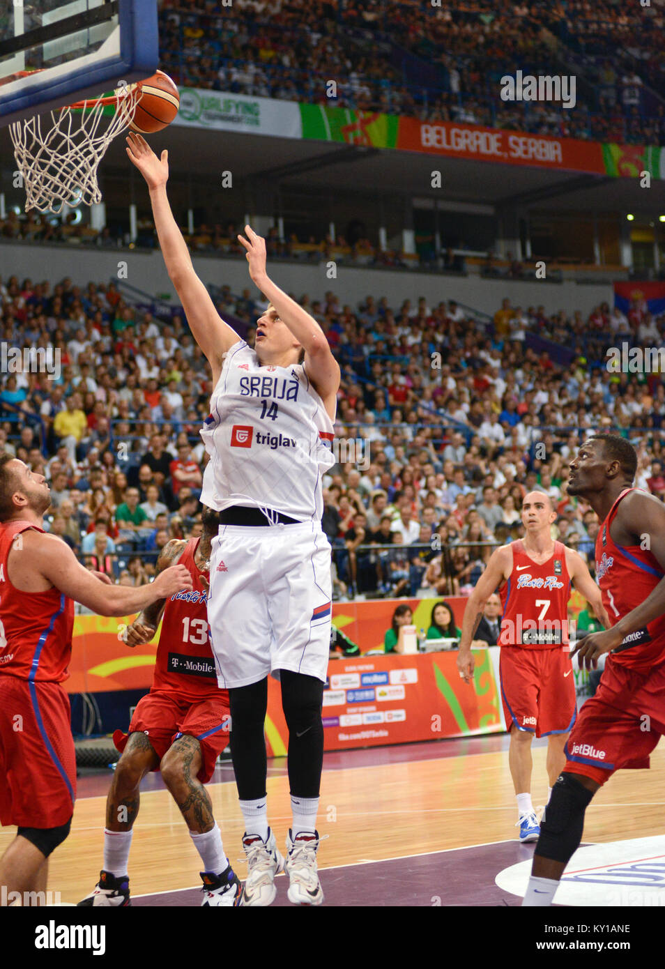 Nikola Jokic. Serbia Basketball National Team. FIBA OQT Tournament ...