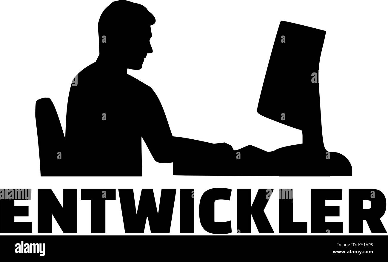 German developer with silhouette Stock Photo - Alamy