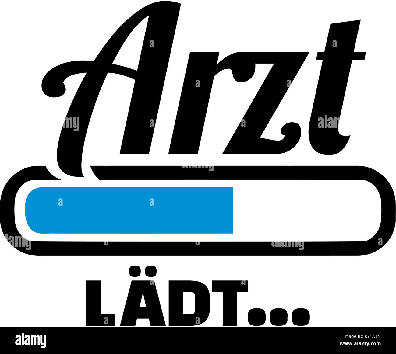Doctor german job title with Loading bar Stock Photo - Alamy
