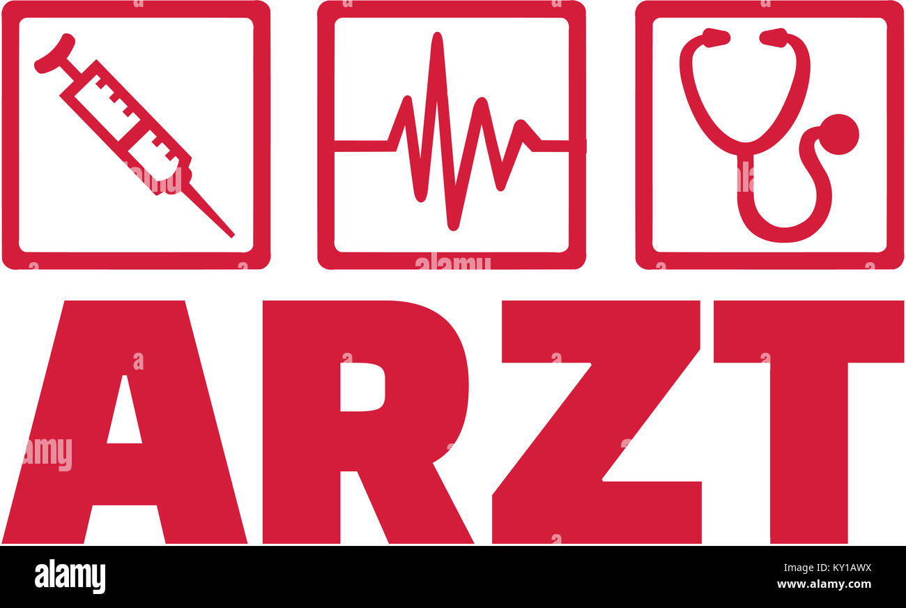 Doctor german with injection cardiac frequence and stethoscope Stock ...