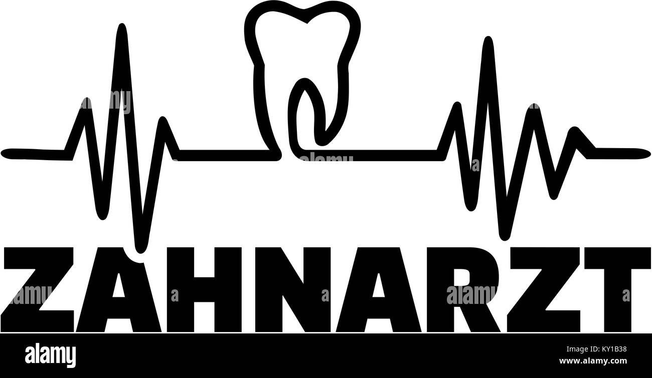 German dentist with heartbeat line tooth Stock Photo - Alamy