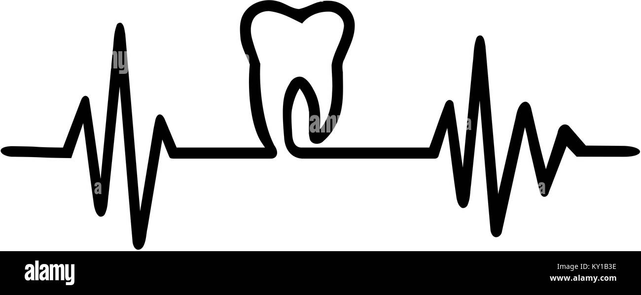 Dental care vector line Black and White Stock Photos & Images - Alamy