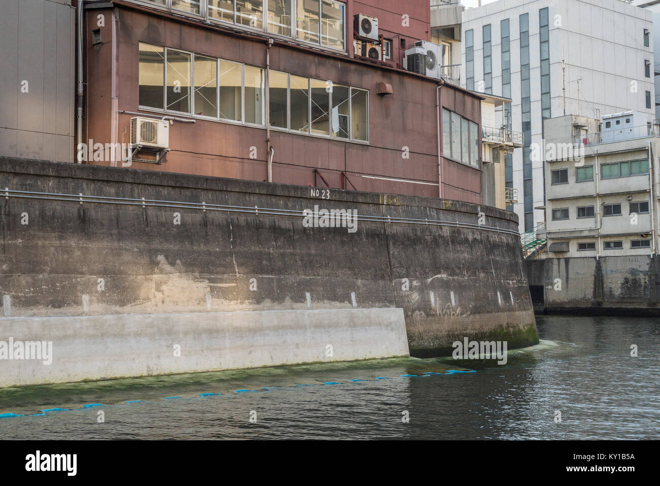 Tokyo River Cruising, Nihonbashi water gate and sensor on the ...