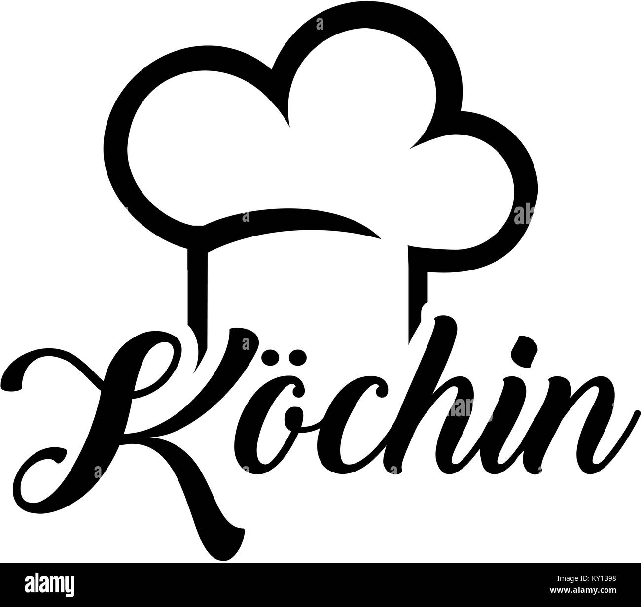 Female chef with chef hat german Stock Photo - Alamy