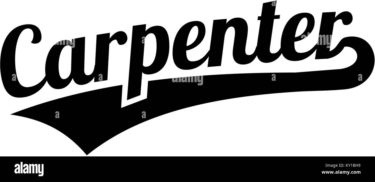 Carpenter word in retro style Stock Photo - Alamy