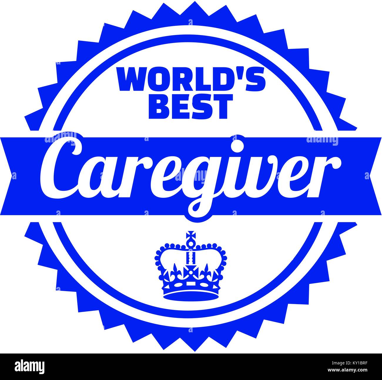Emblem for worlds best caregiver Stock Photo - Alamy