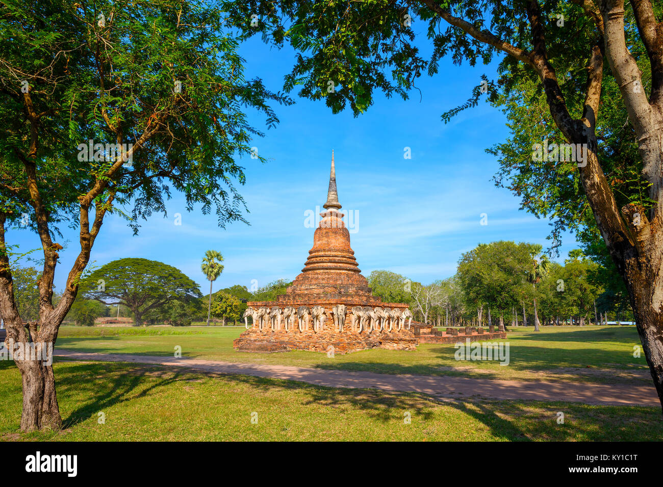 Wat Sorasak Temple at Sukhothai Historical Park, a UNESCO World ...