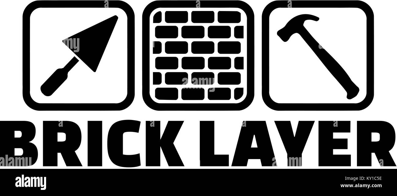 Bricklayer icon hi-res stock photography and images - Alamy