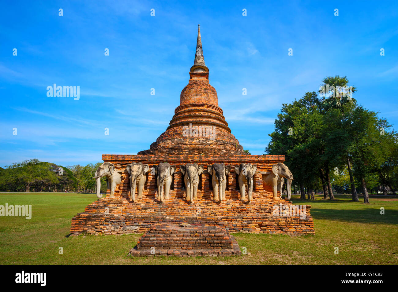 Wat Sorasak Temple at Sukhothai Historical Park, a UNESCO World ...